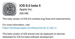 Apple ปล่อย iOS 8 beta 5 ให้นักพัฒนาแล้ว