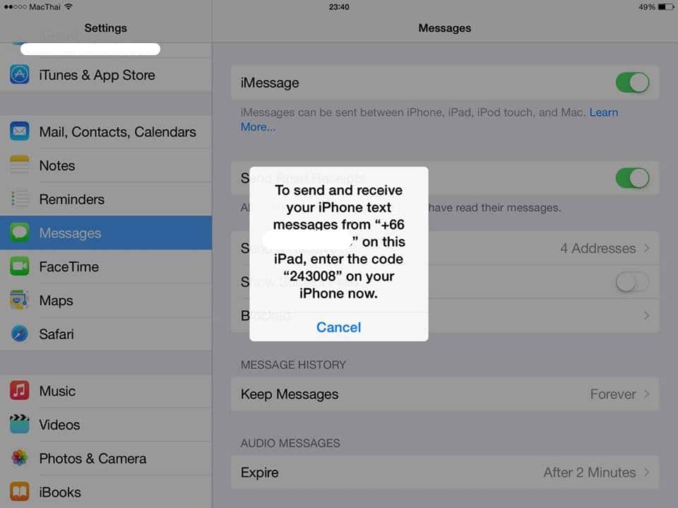 วิธีตั้งค่าให้คุยโทรศัพท์หรือรับส่ง SMS บน Mac และ iPad ได้