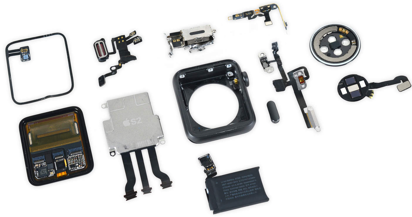 iFixit แกะ Apple Watch Series 2 พบแกะง่ายกว่าเดิม แบตเตอรี่ใหญ่ขึ้น