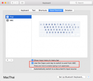 Tip: เปลี่ยนภาษาโดยใช้ Caps Lock บน macOS Sierra