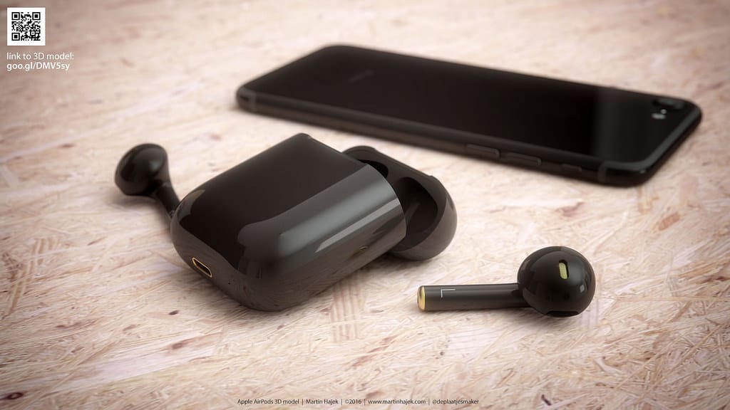 ชมภาพเรนเดอร์ หูฟัง AirPods สี Jet Black มาดูกันว่ามันสวยเหมือนสีขาวมั้ย