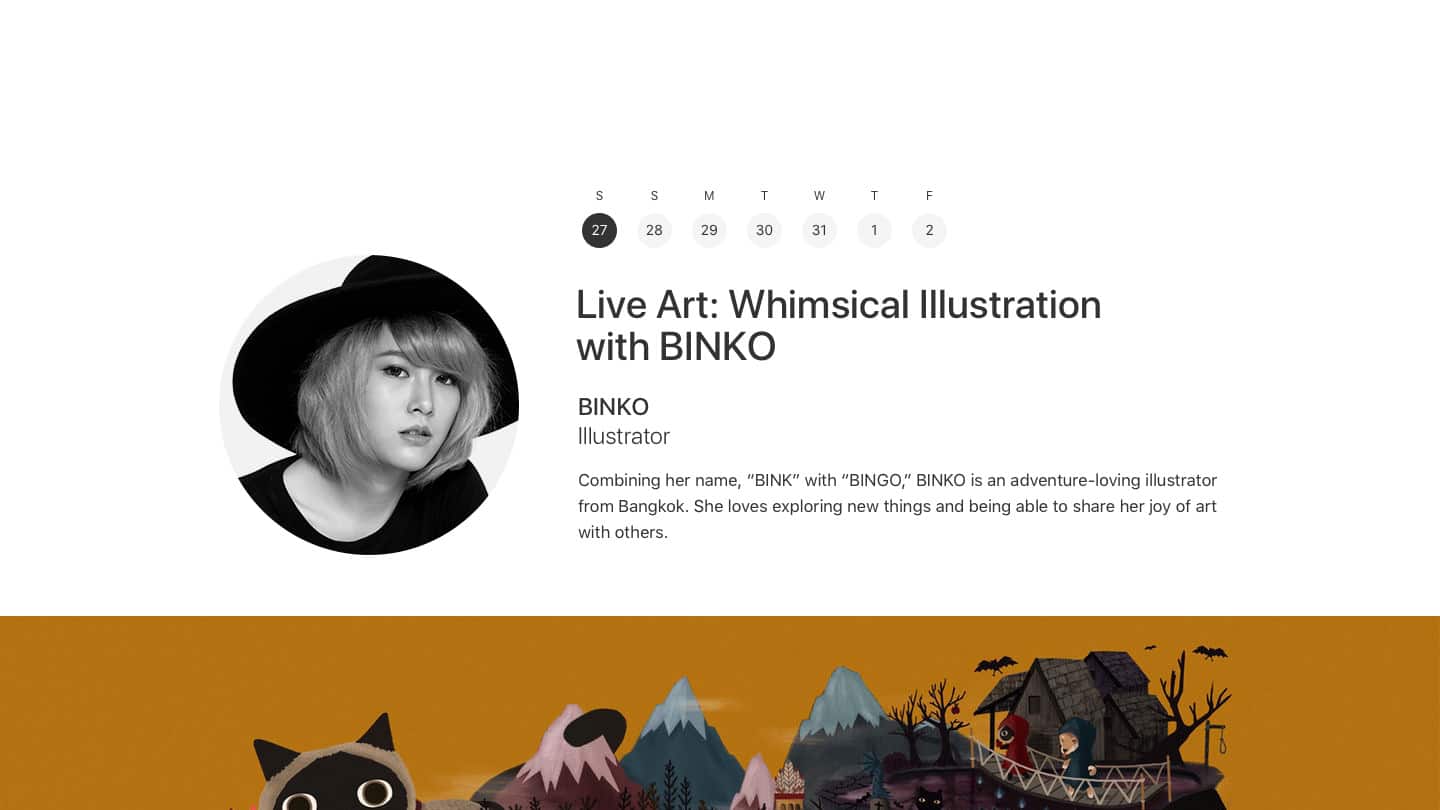 กิจกรรม Today at Apple ณ ประเทศสิงคโปร์ เริ่มโดยคุณ BINKO นักวาดจากเมืองไทย