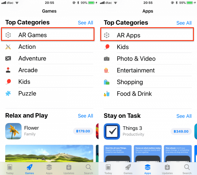 วิธีหาแอปที่รองรับ ARKit ง่าย ๆ บน App Store