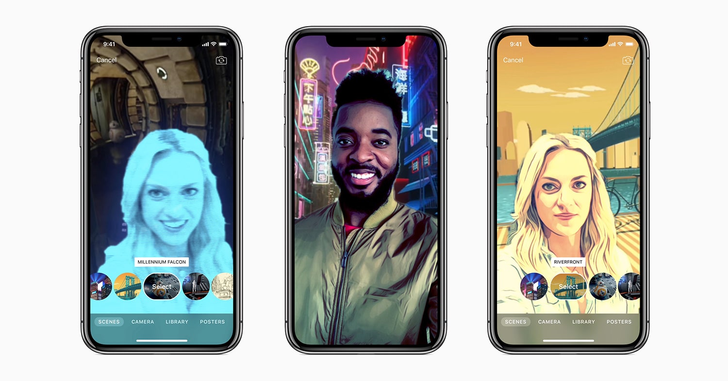 Apple เพิ่มฟีเจอร์เปลี่ยนพื้นหลัง selfie ให้แอพ Clips บน iPhone X