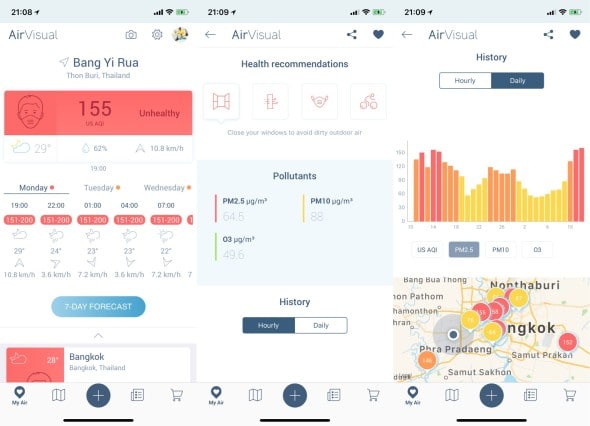 สอนวิธีตรวจเช็ค "คุณภาพอากาศ" ด้วยตัวเอง ว่ามีฝุ่นมากแค่ไหน ด้วยแอป AirVisual