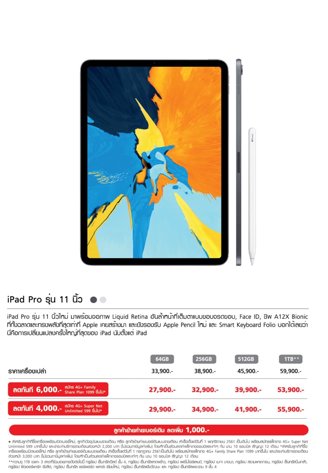 มาแล้ว !! โปรใหม่สุดแรงกับ iPad Pro 2018 รุ่น WiFi + Cellular ลดสูงสุด ...