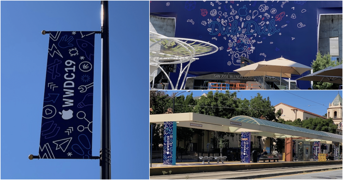 Apple เริ่มตกแต่งสถานที่จัดงาน WWDC 2019 ที่หอประชุม McEnery