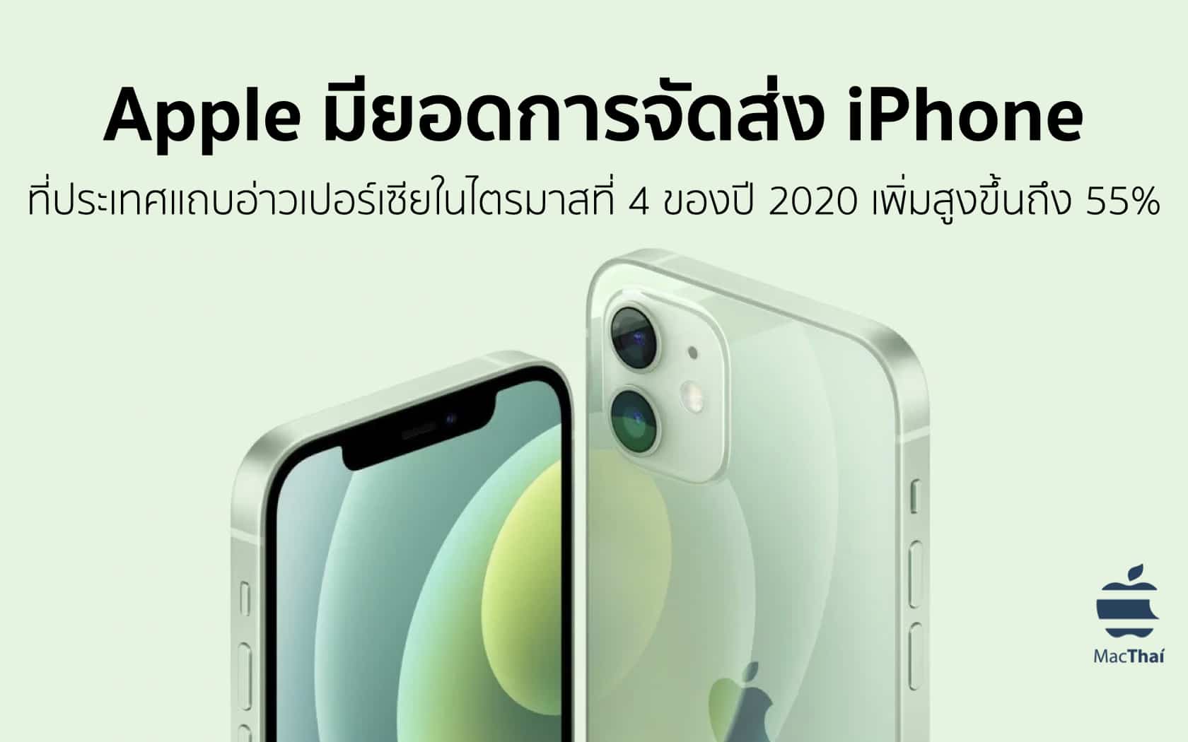 ยอดการจัดส่ง iPhone ที่ประเทศแถบอ่าวเปอร์เซียในไตรมาสที่ 4 ของปี 2020 ...