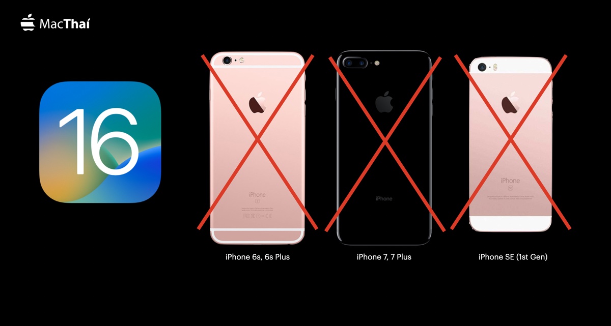 Apple คอนเฟิร์ม iPhone 6s, 7, SE (รุ่นแรก) จะไม่สามารถอัปเดตไป iOS 16 ...